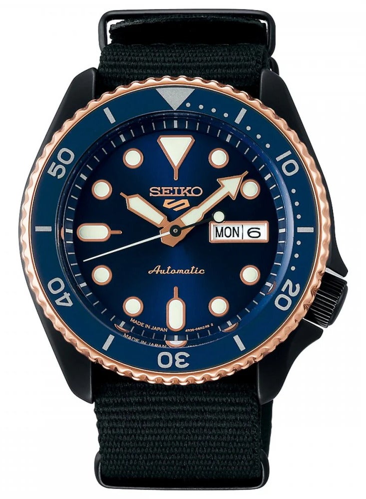Seiko Men's New5 Sports Sport Black Tone Blue Dial Automatic Watch ...