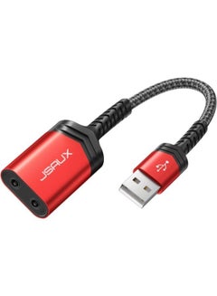 JSAUX JSAUX External Stereo Sound Card, USB to 3.5mm Jack Audio Adapter ...