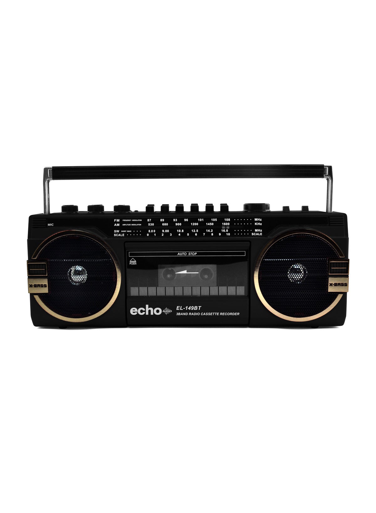 echo AUDIO Echo Audio Retro Blast Bluetooth Boombox Portable Cassette ...