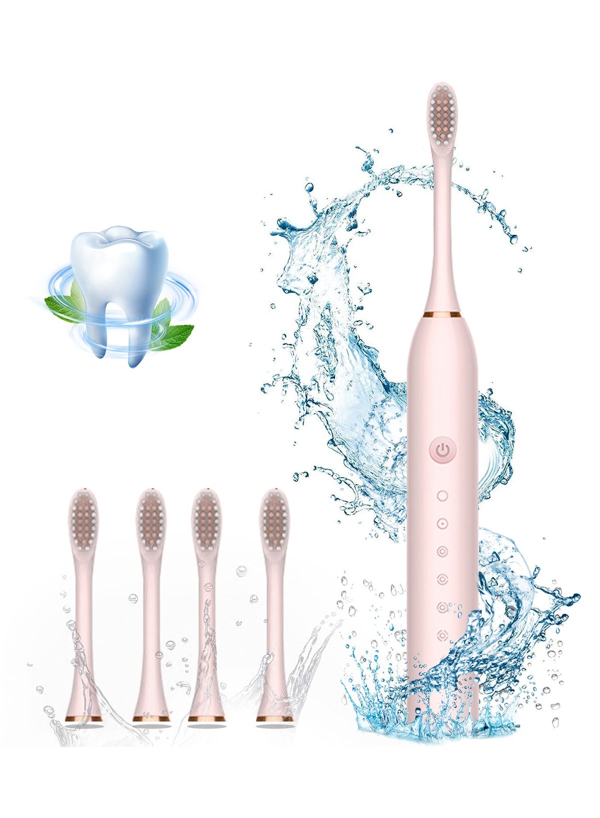 Yakiter Sonic Electric Toothbrushes, USB Rechargeable Ultrasonic Tooth ...