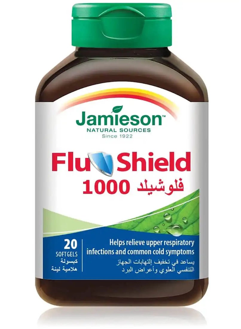Jamieson Laboratories Jamieson Floshield 1000 mg Immune and Cold Resistance Support 20 Softgels ...