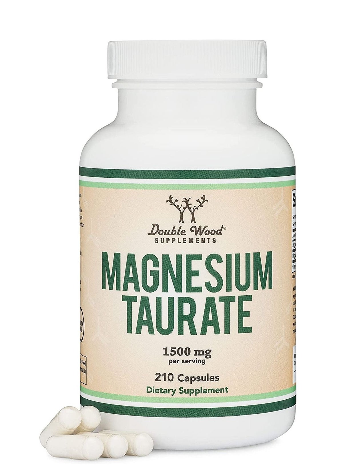 Double Wood Supplements Magnesium Taurate 210 Capsules | Best Price UAE ...