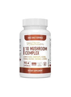 SMNutrition 10 Mushroom Complex Supplement ; 1300+ Mg Blend ; Immune ...