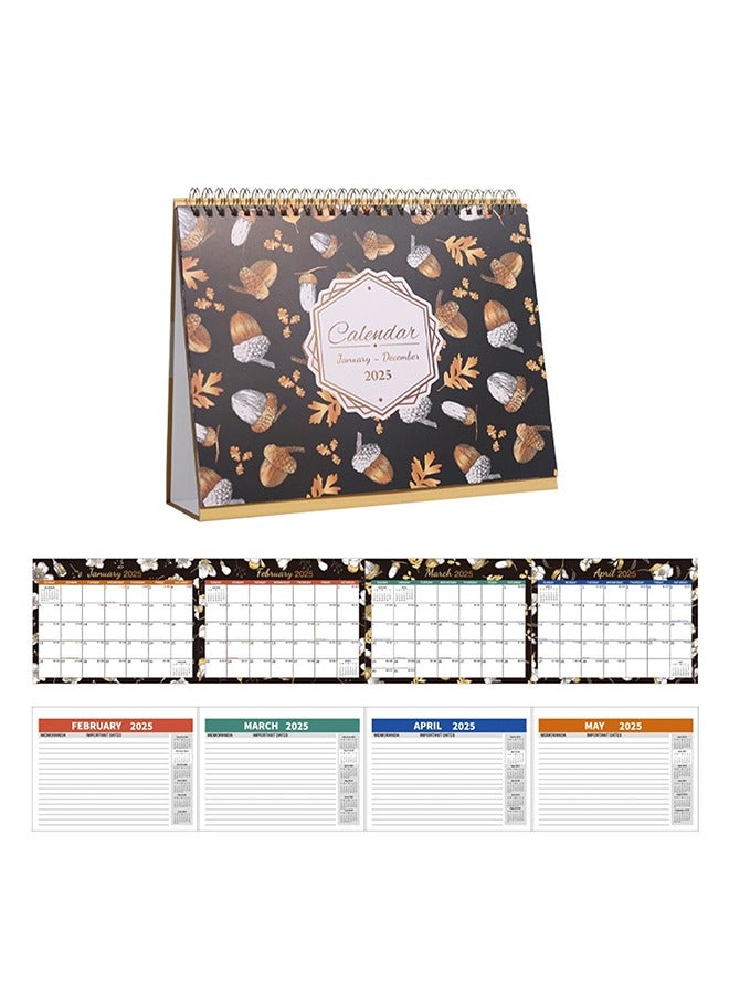 Generic 2025 Desk Calendar, Standing Flip Desktop Calendar 2025 ...