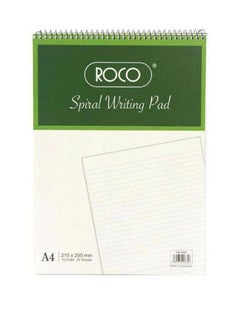 ROCO A4 Lined Spiral Standard Writing Notepad White | Best Price KSA ...