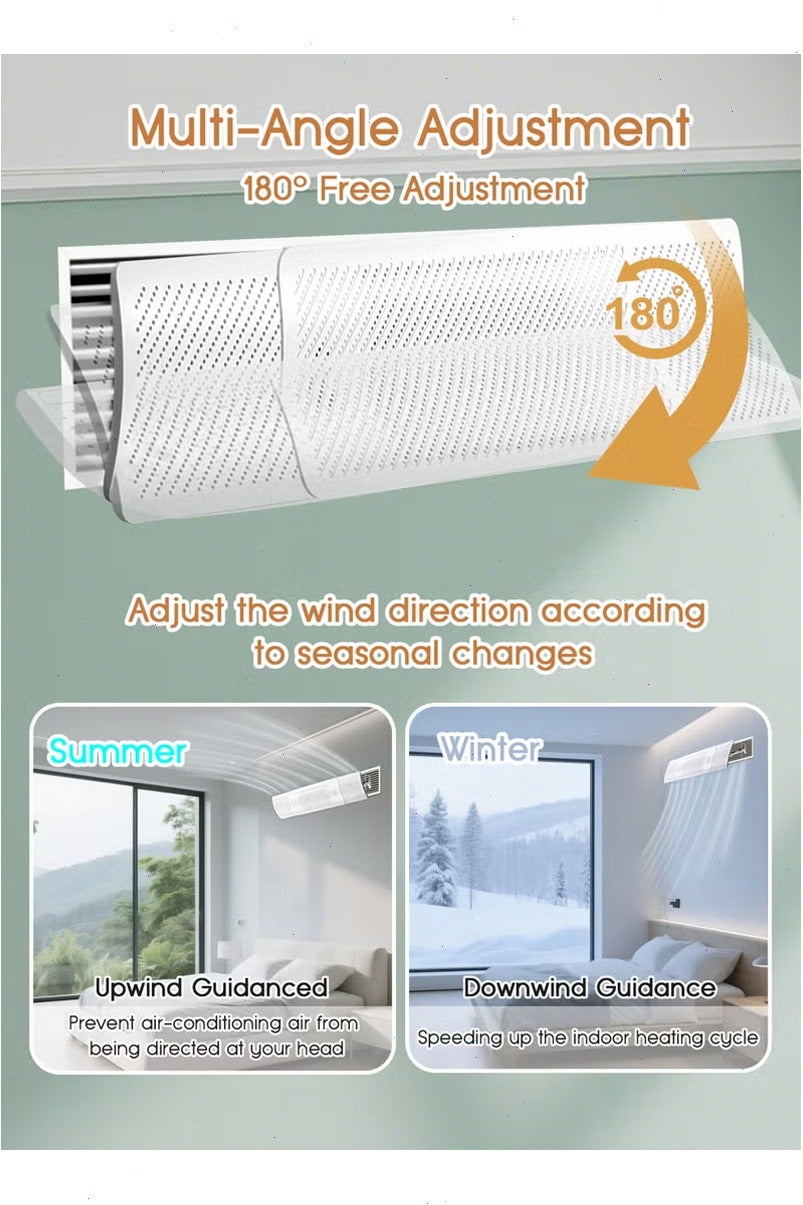 Topyich Central Air Conditioning Deflector, 58-95CM Adjustable Air ...