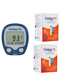 BAYER Contour Ts Combo Pack Glucometer Plus 100'S Strips UAE | Dubai ...