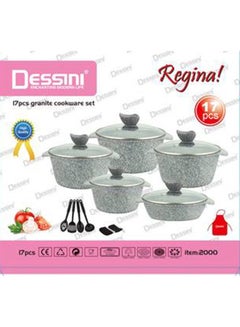 DESSINI Dessini 17-Piece Granite Cookware Set UAE | Dubai, Abu Dhabi