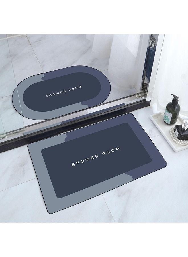 Arabest Two-piece Set Of Non-slip Crystal Velvet Floor Mats For ...
