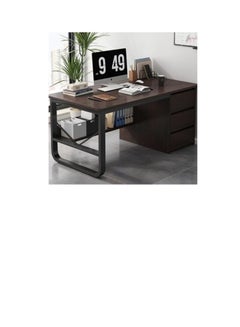 Generic Computer Desk with 3 Drawer and Storage Shelves, Home Office ...