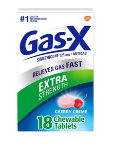 Gas-X Extra Strength Chewable Gas Relief Tablets with 125 mg, Cherry ...