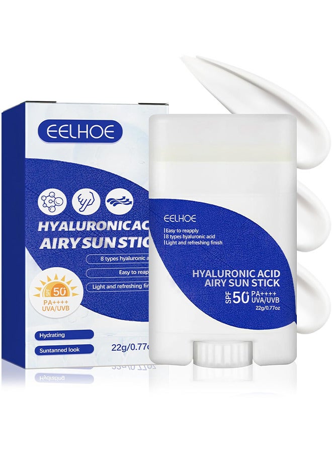 EELHOE Hyaluronic Acid Airy Sun Stick, SPF50+ PA++++ Sunscreen Stick ...