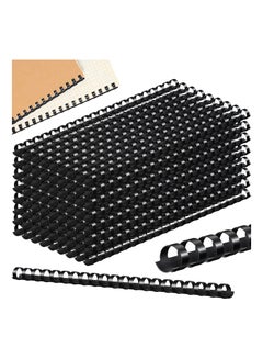 KASTWAVE 100 Pcs Plastic Comb Binding Spines 21 Holes 1 or 2 Inch Black ...