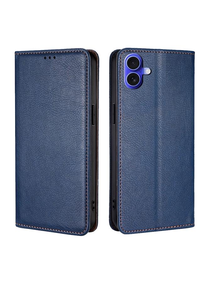 erorex Case For iPhone 16 Gloss Oil Solid Color Magnetic Leather Phone ...