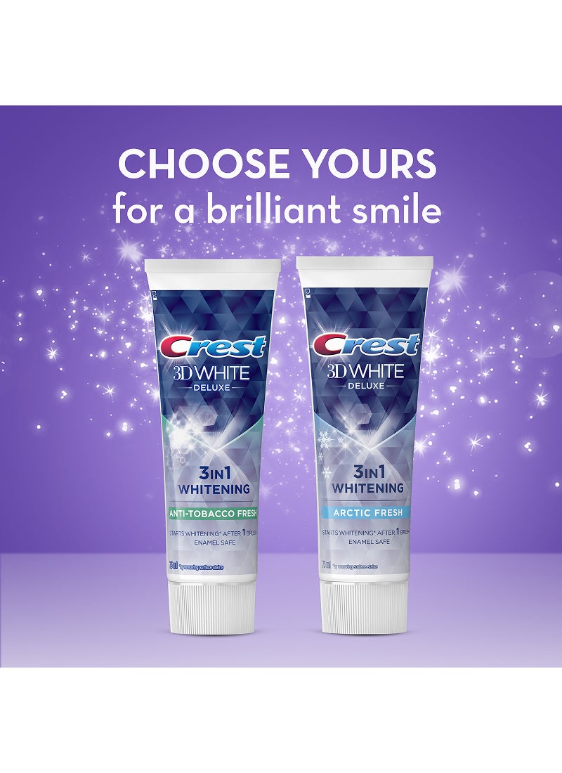 Buy Crest 3D White Deluxe Anti-Tobacco Fresh Toothpaste Online | 15 ...