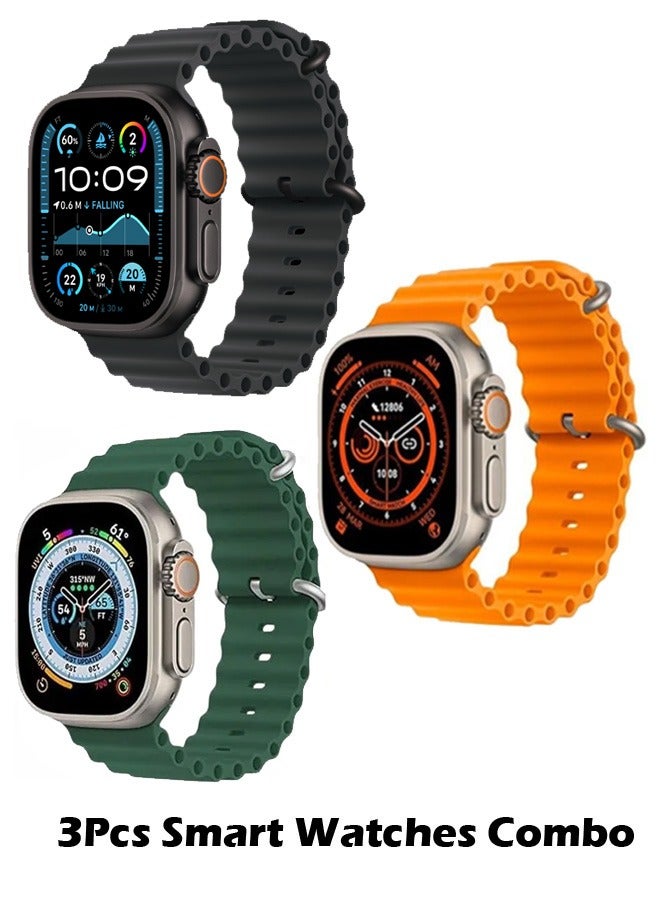 Hiwatch PRO T900 Ultra Smart Watch Combo Set, 3 unit Full Display smart ...