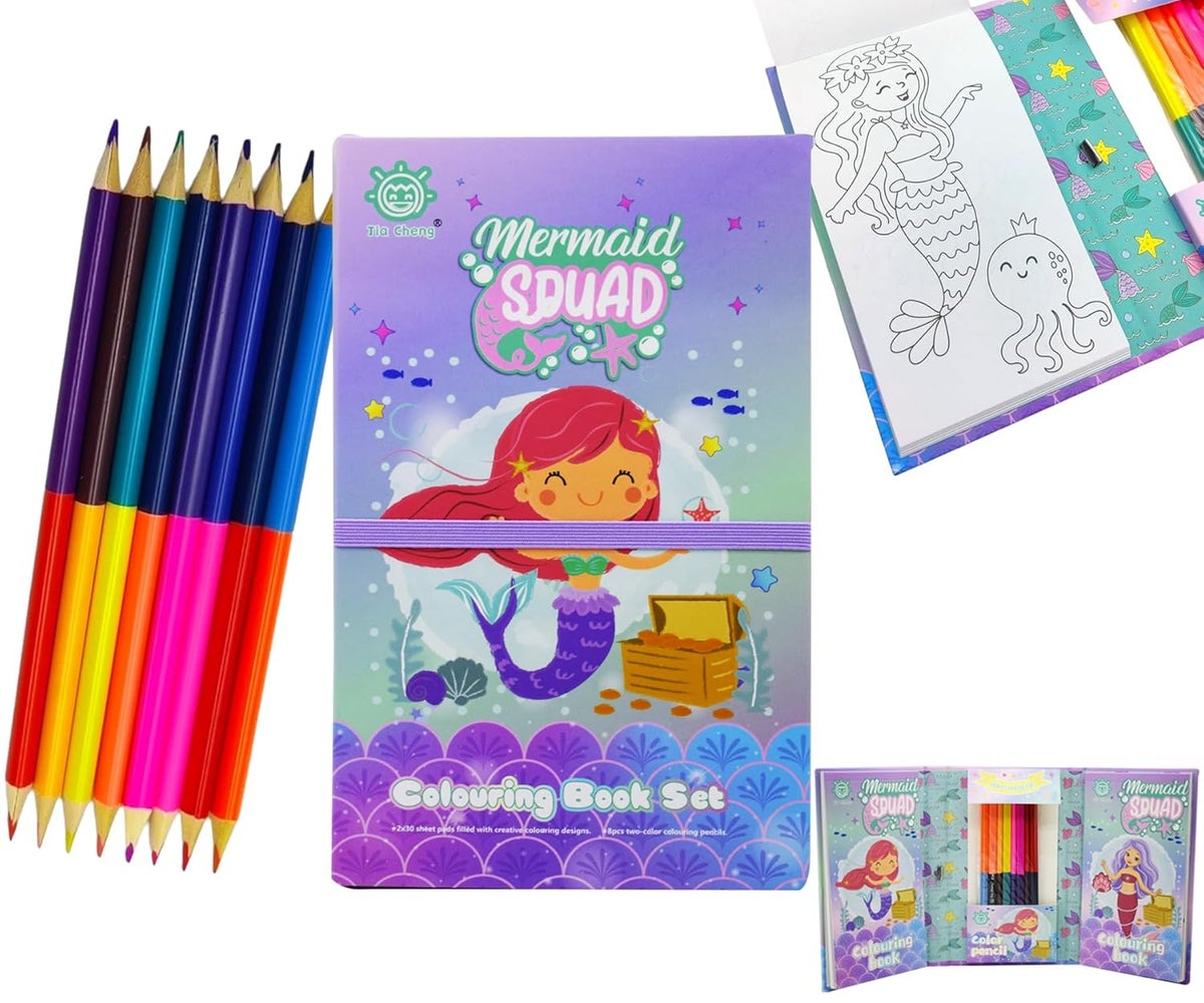 Asera Asera Colouring Book with 8 Double Side Colour Pencils Art and ...