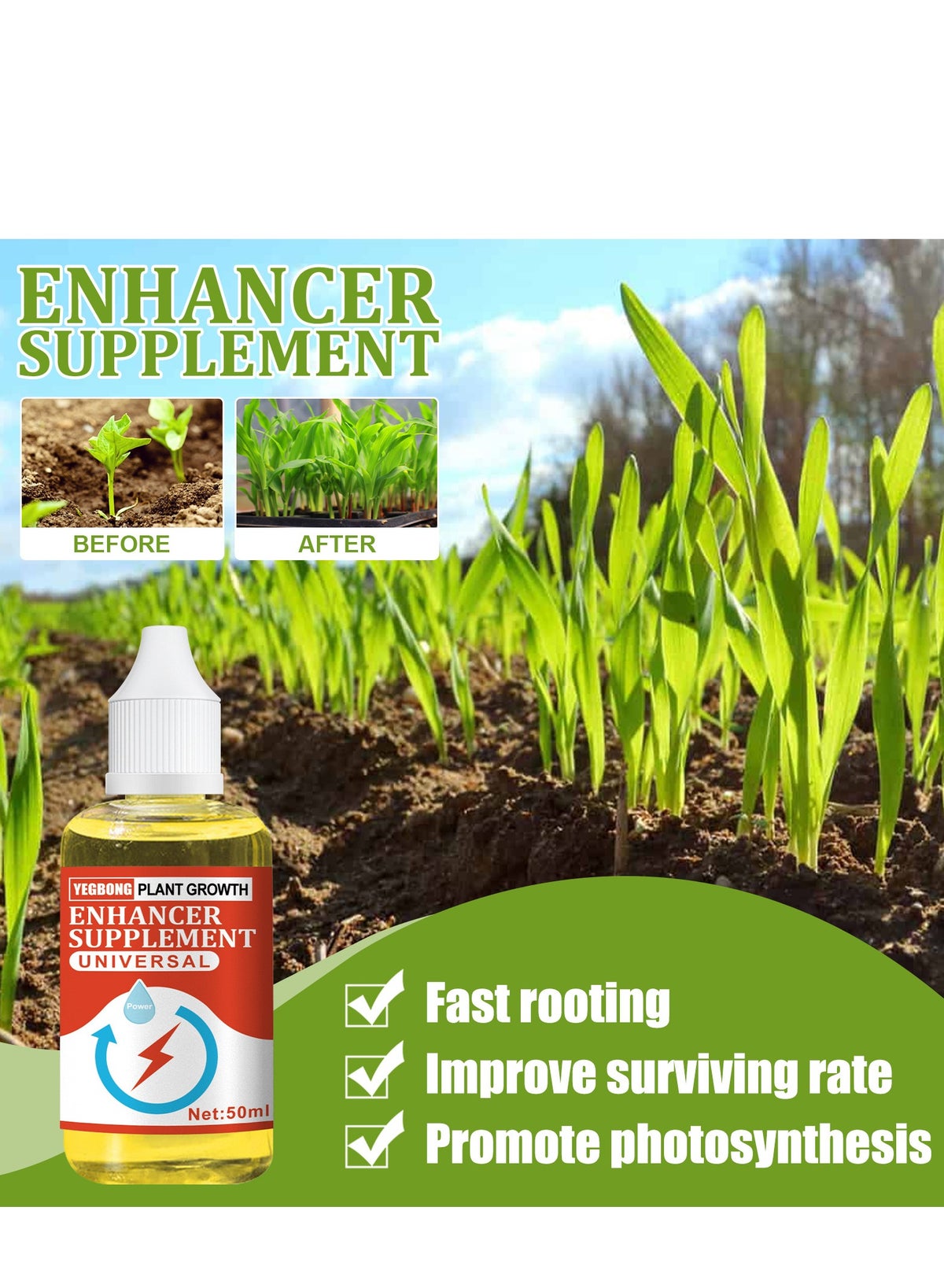 YEGBONG Plant Growth Enhancer Supplement Universal for Transplant and ...