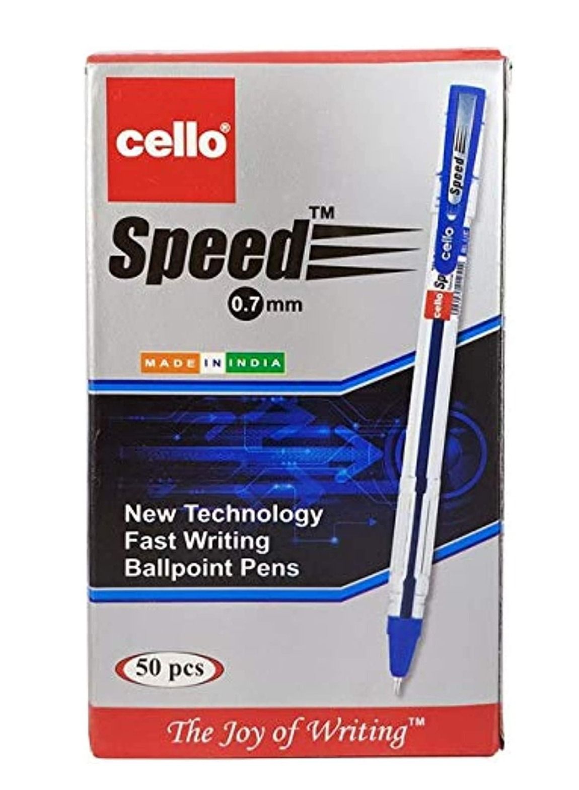 Cello 50-Piece Speed Ballpoint Pen Blue Ink | Best Price UAE | Dubai ...