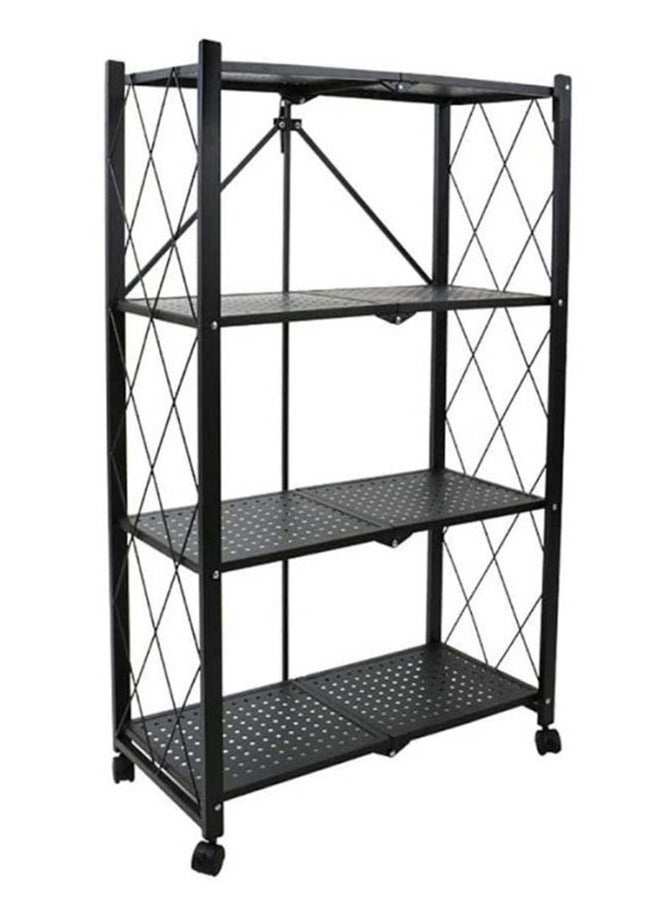 RollsTimi 4-Tier Foldable Durable Sturdy Storage Multi-purpose Rack ...