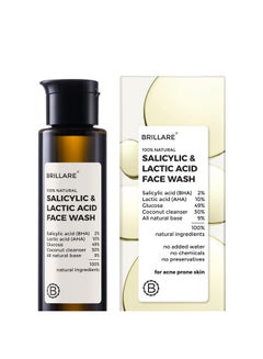BRILLARE Salicylic & Lactic Acid Face Wash Useful For Clear, Acne Prone ...