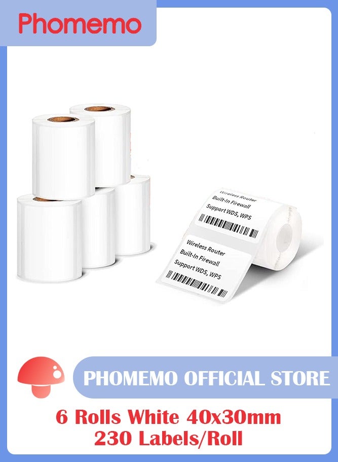 phomemo Labels Square Series [6x230 pcs], 1.57''x1.18'' (40x30mm) M110 ...