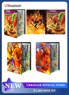 URbazaar 2PCS 240-Piece and 1PCS 432-Piece Charizard and Gale King Pokemon Cards Collection ...