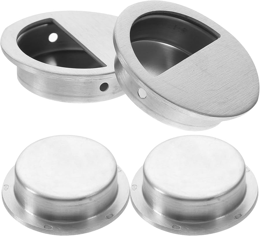 Generic Alipis 4pcs 50mm Stainless Steel Recessed Door Handles Cabinet ...