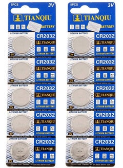 TIANQIU 10 Pieces CR2032 Lithium Coin Cell Battery 3V UAE | Dubai, Abu ...