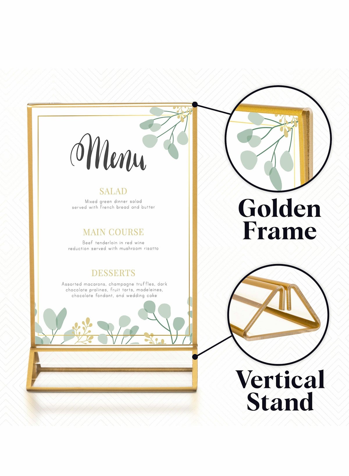 Generic Clear Acrylic Frames Display Holder With Gold Borders And ...