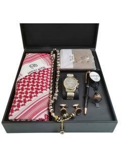 MOUNT ROYALE Men's Watch Set of 8 Pieces, a watch with a shemagh , a ...
