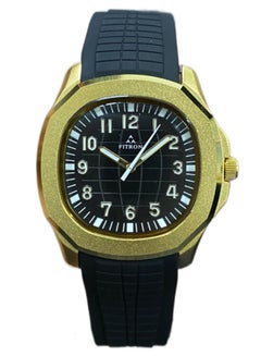 Fitron Men’s Wrist Watch with Black Rubber Strap and Black Dial with ...