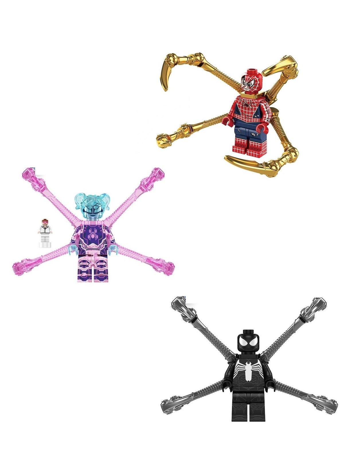 Generic Lego Spider-Man figures, superhero Lego characters, Spider-Man ...