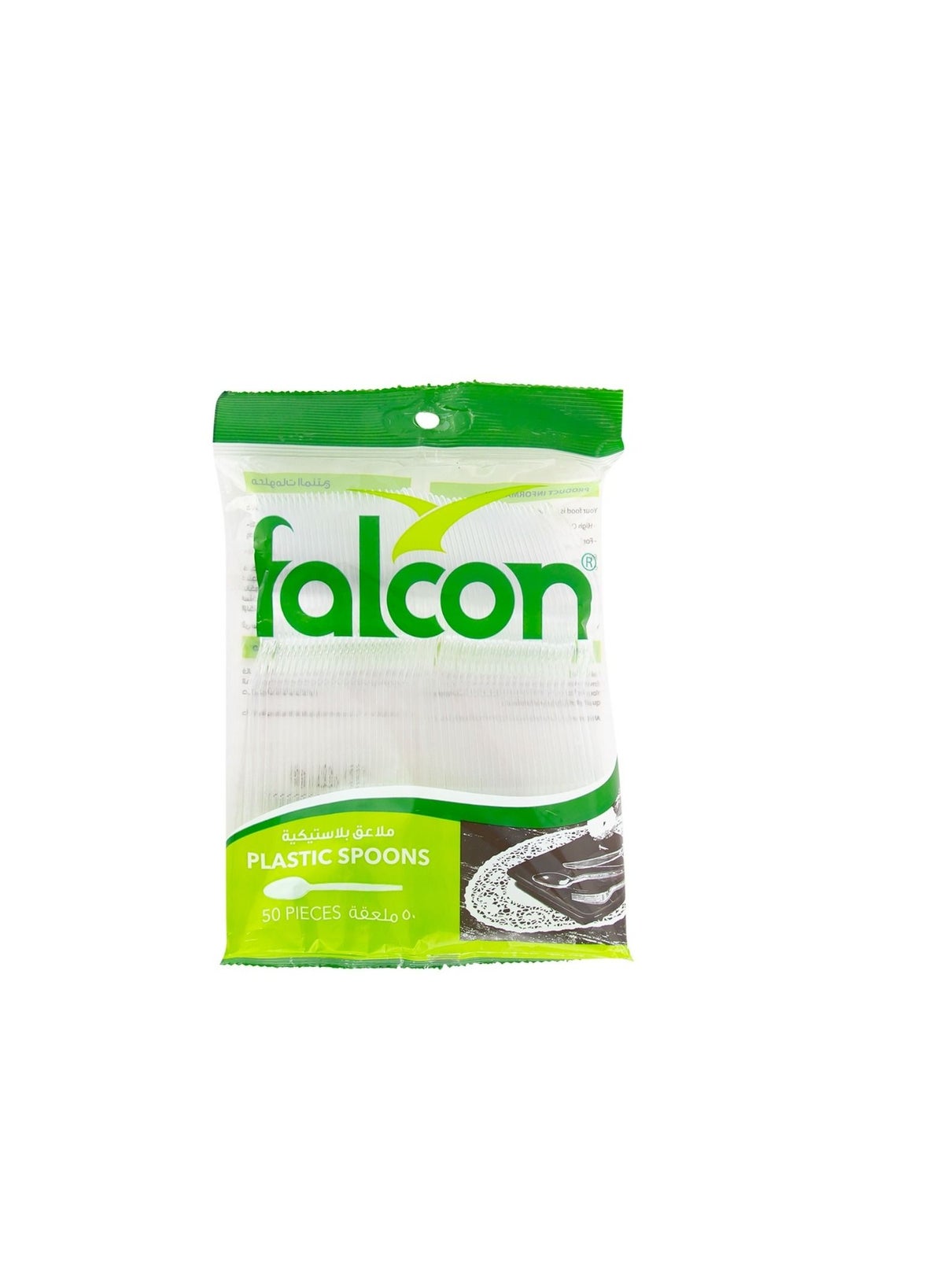 Falconpack Falcon Plastic Clear Table Spoon 500pc | Best Price UAE ...
