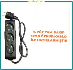 Viko Multi-Let 3 Piece 3x2.5 Oznur Cable Full Copper (1 to 15 Meters ...