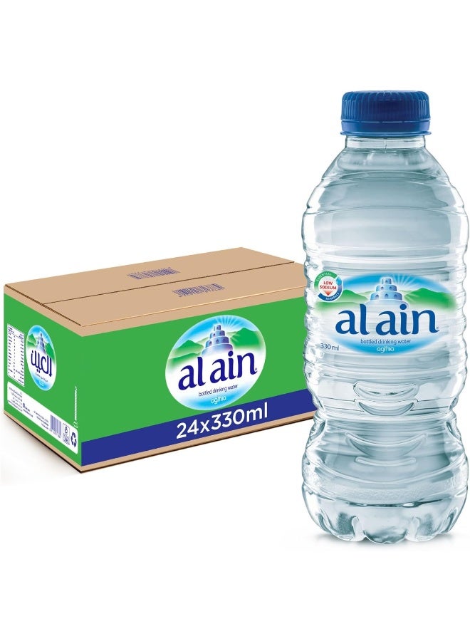 Al Ain Al Ain Water 330ml, Pack of 24, Low Sodium Water, Balanced ...