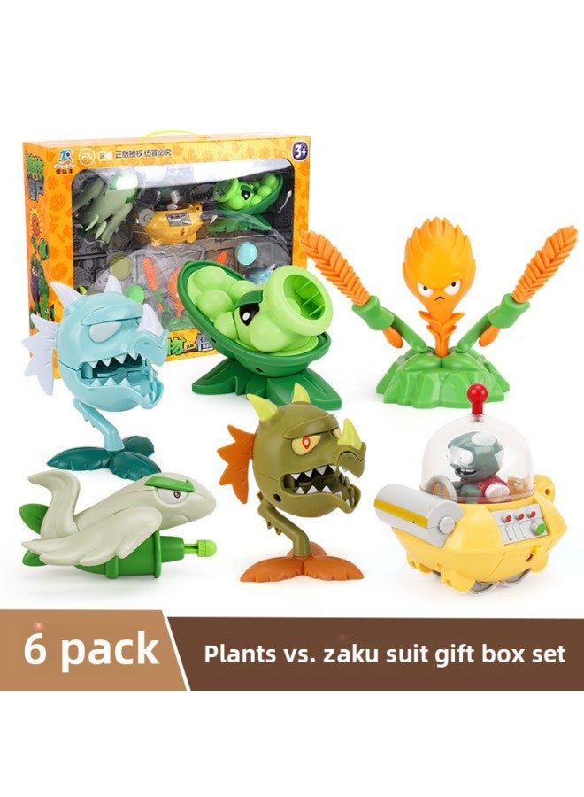 Generic 2025 Genuine Plant War Zombie Toy Kids Boy Suit Pea Shooter ...