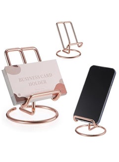 Generic Metal Business Card Holder for Desk - 1 PCS Rose Gold Office ...