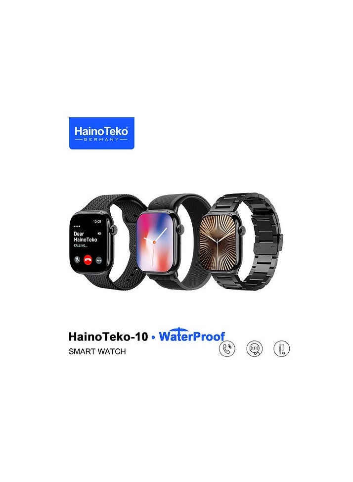 Haino Teko HainoTeko-10 Waterproof Smart Watch With AMOLED Display Voice Assistant Social App ...