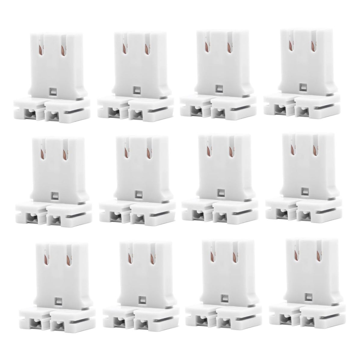 Generic 12 Pack Fluorescent Tube Light Socket Holder Bracket Plug ...