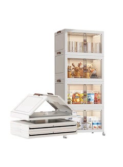 JANTENS Foldable Storage Boxes 4 Tier Large Storage Drawer Cabinet ...