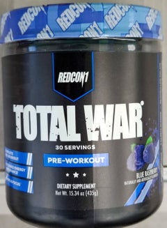 REDCON1 Total War Pre Workout Powder Blue Raspberry 435g | Best Price ...