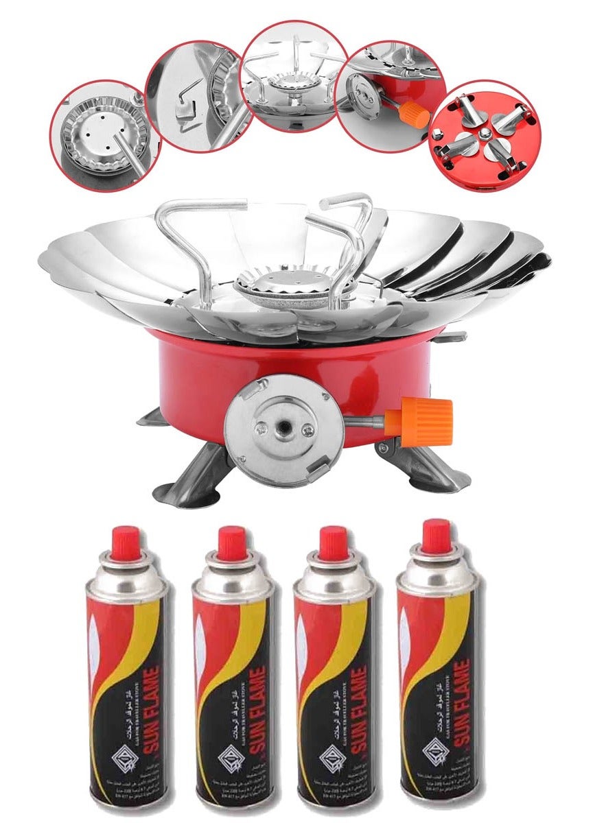 Generic Windproof Lightweight Outdoor Camping Stove Set with Butane Gas ...