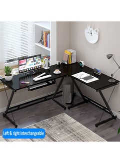 NKX Z Shaped Computer Home Office Desk And Sturdy Writing Workstation ...
