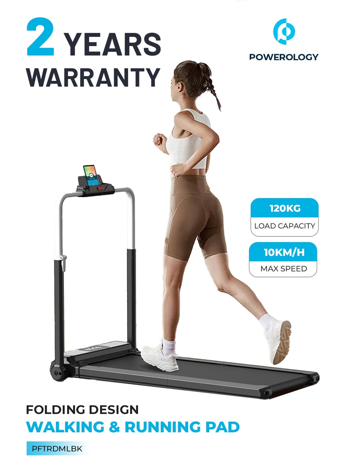 Powerology Folding Design Walking and Running Pad Treadmill / Foldable ...