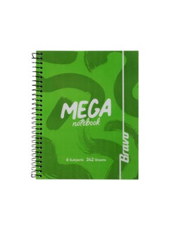 Bravo New Mega Notebook Large - 6 Subjects – Green | Best Price Egypt ...