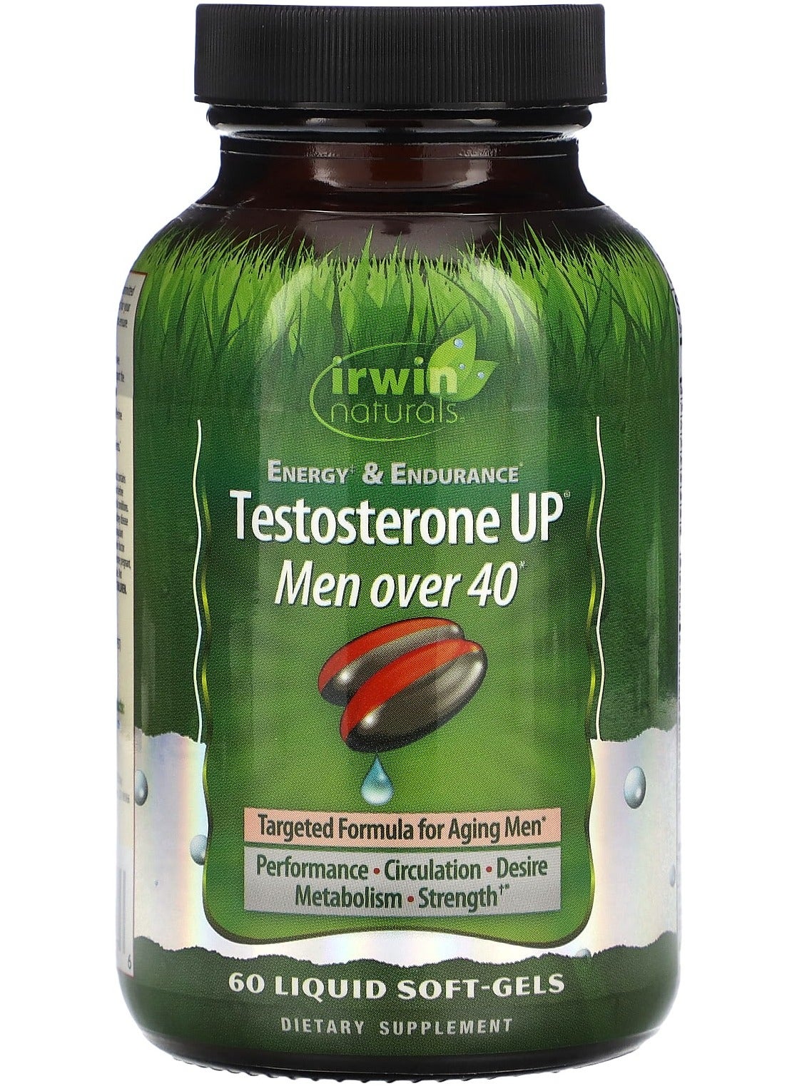 Irwin Naturals Testosterone UP, Men Over 40, 60 Liquid Soft-Gels | Best ...