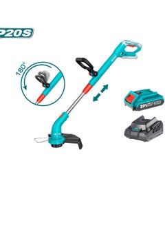 TOTAL Super Total 20V Lithium-Ion Cordless String Grass Trimmer & Edger ...