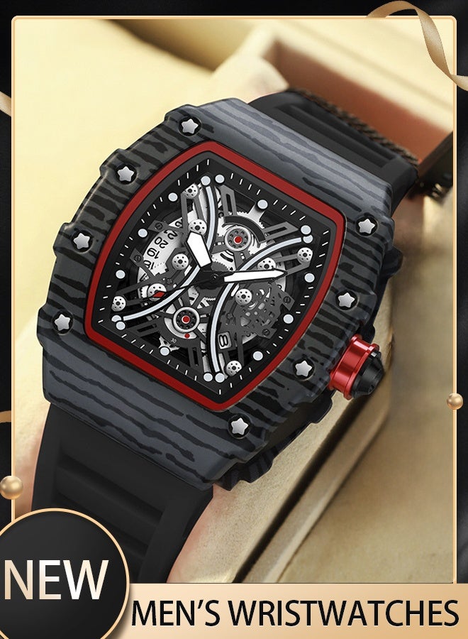 KIMSDUN Men's fashionable watches, barrel-shaped watches, unique and ...
