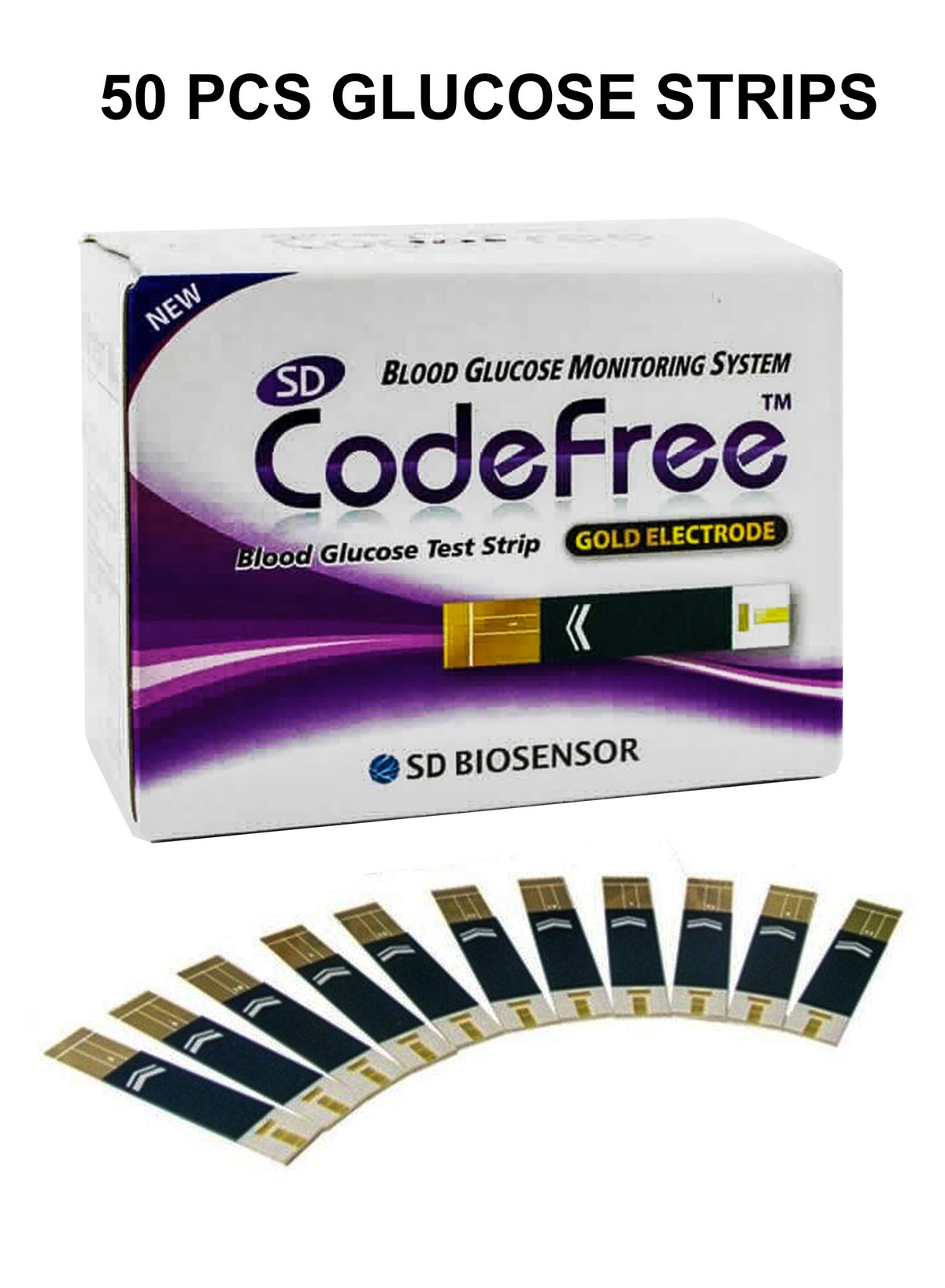 SD BIOSENSOR Code Free Blood Glucose Monitor Stripe Diabetic Sugar ...